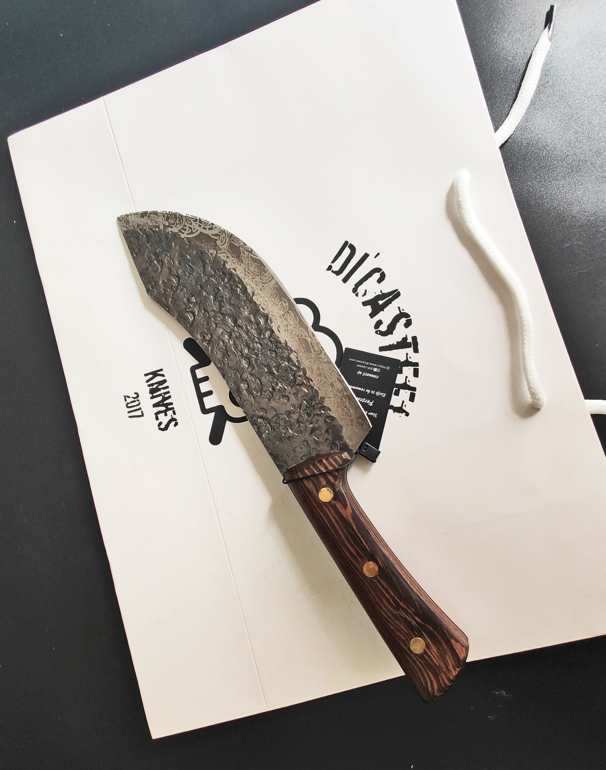 Unique Butcher Forged Knife Tribal Irish Celtic Engraved