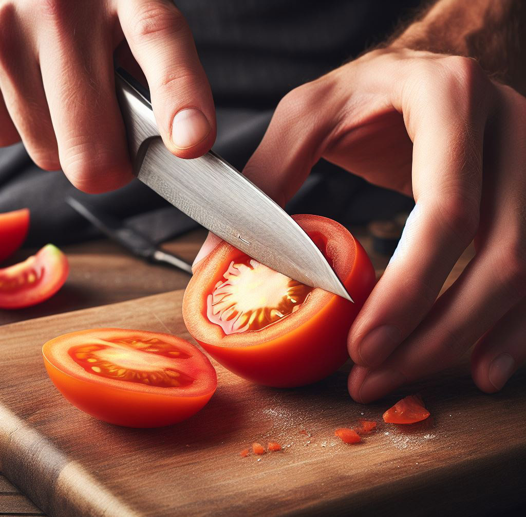 Knife Techniques For Tomato Preparation By Di'Casteel