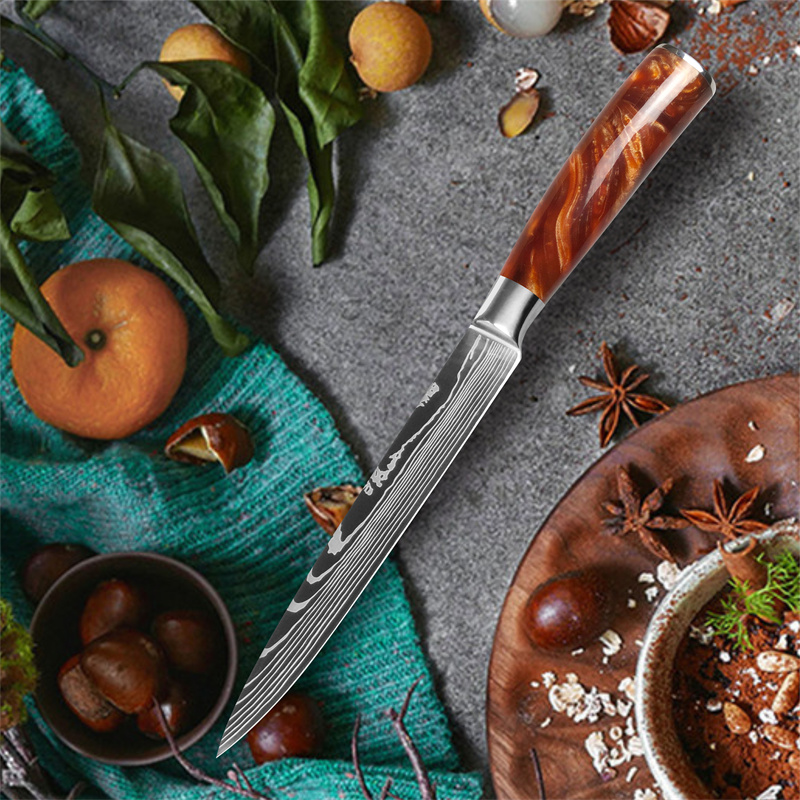 Complete Red Handle Set Knives 9 pcs | Di'Casteel