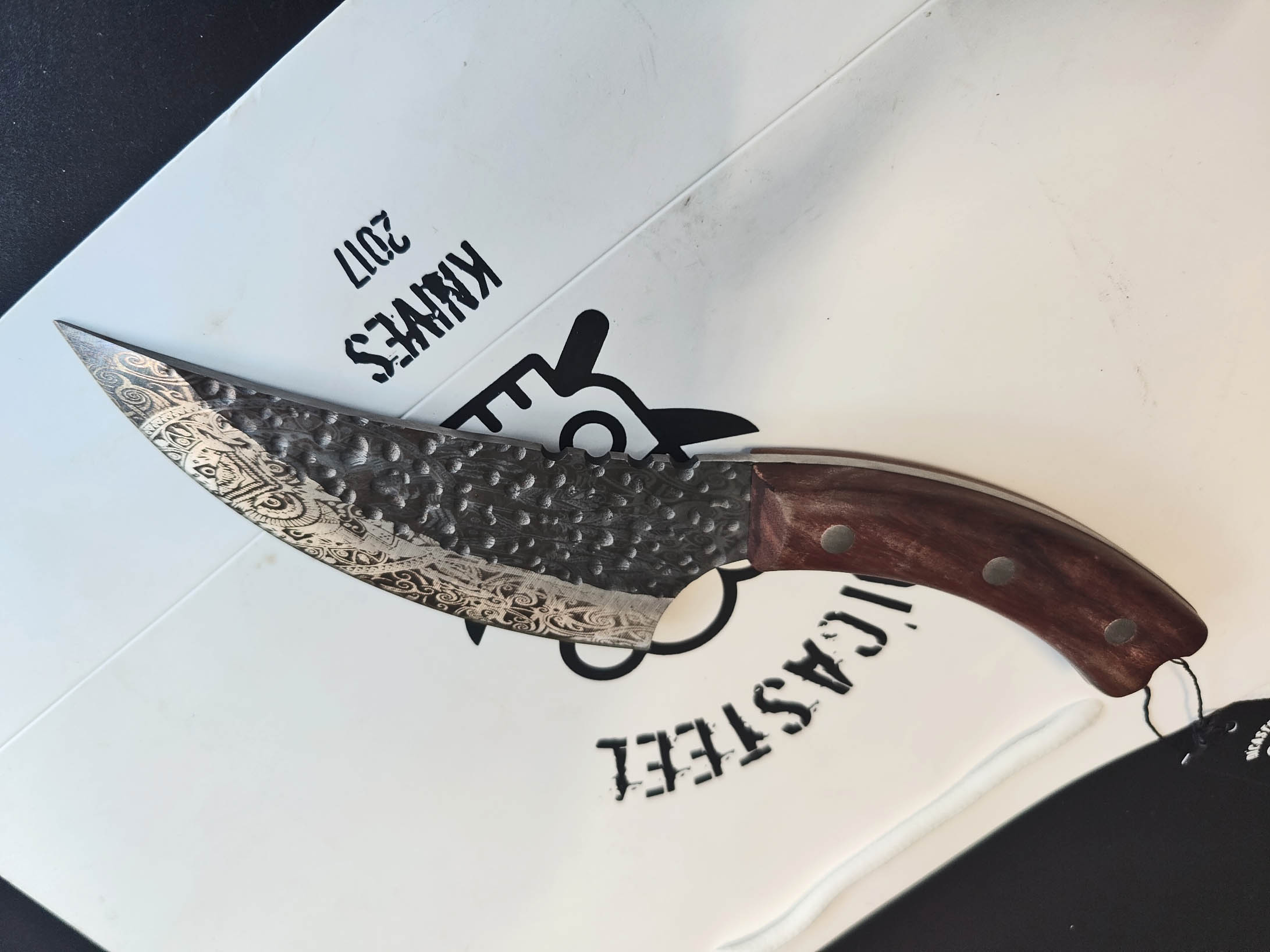 Mystic Curved Knife Owl Engraving | Di'Casteel