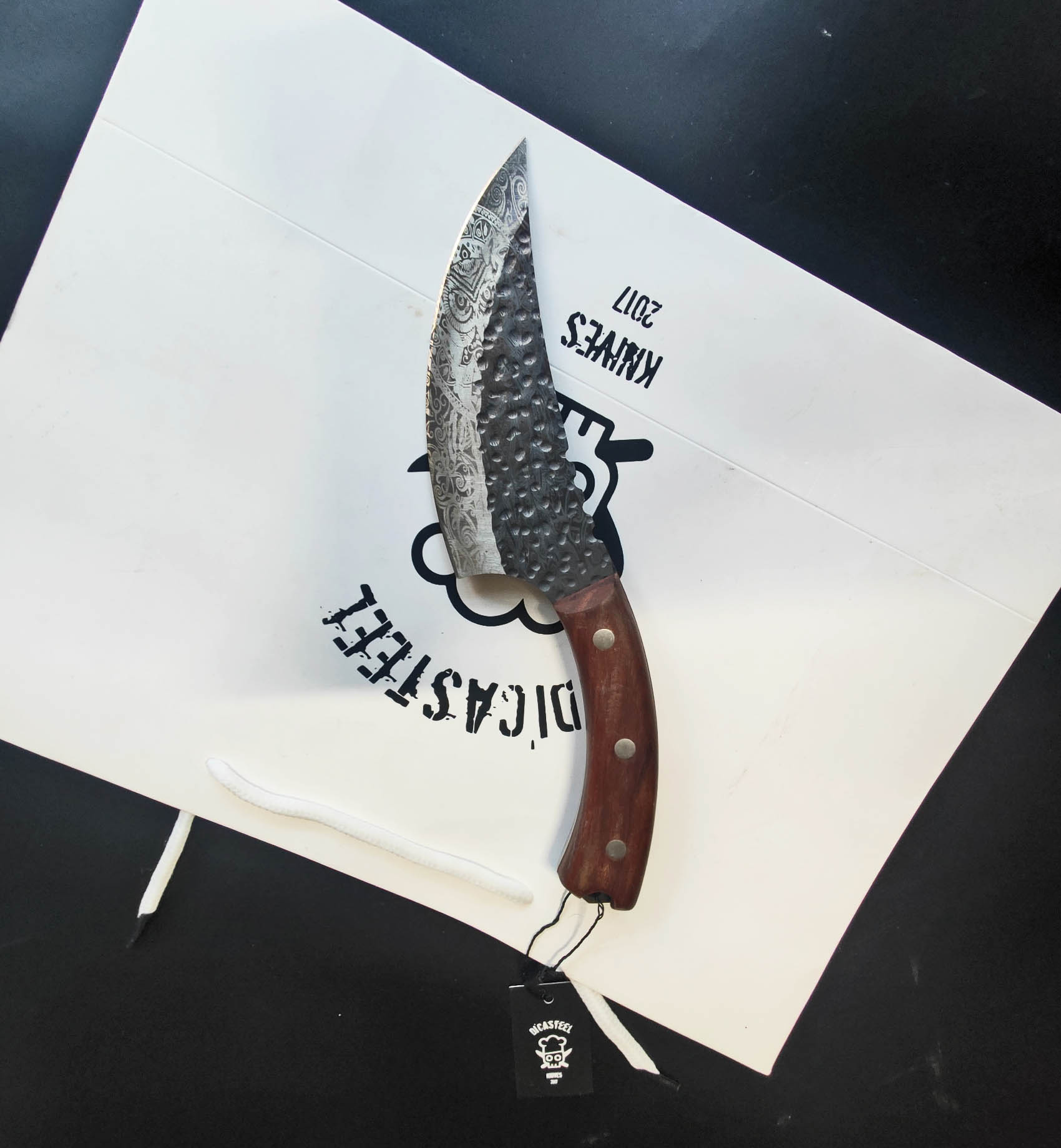 Mystic Curved Knife Owl Engraving | Di'Casteel