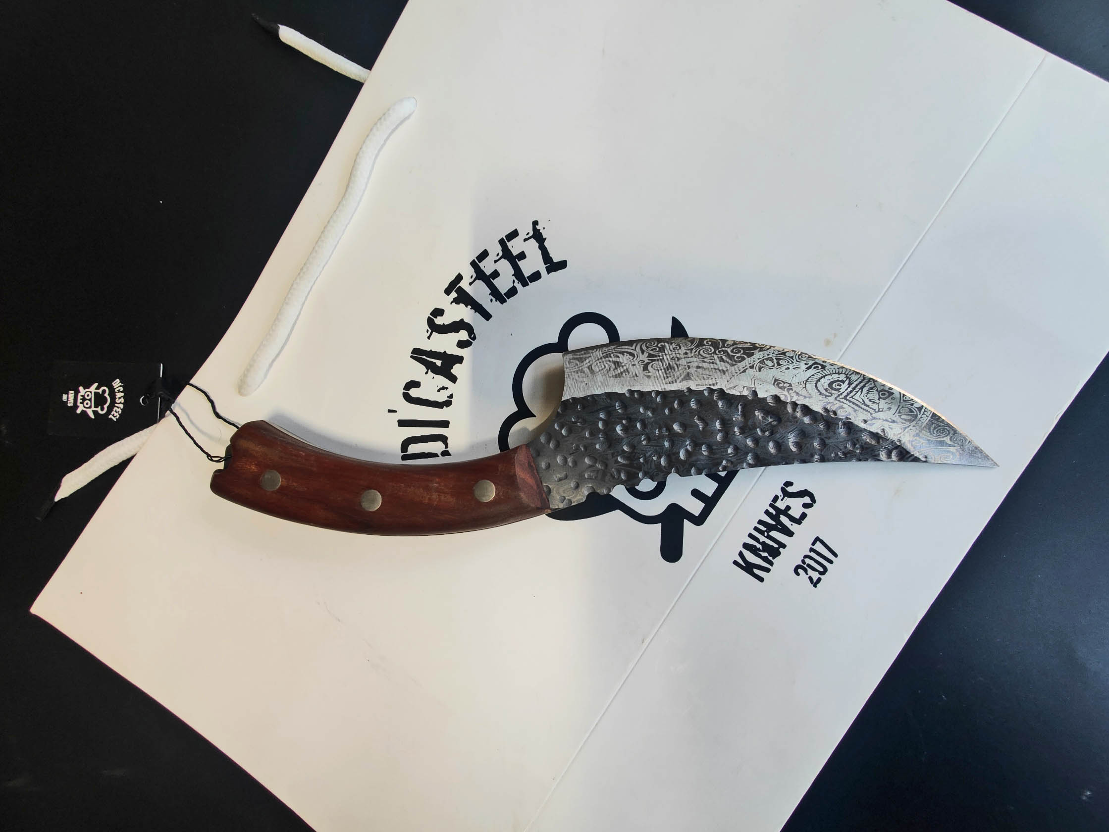 Mystic Curved Knife Owl Engraving | Di'Casteel