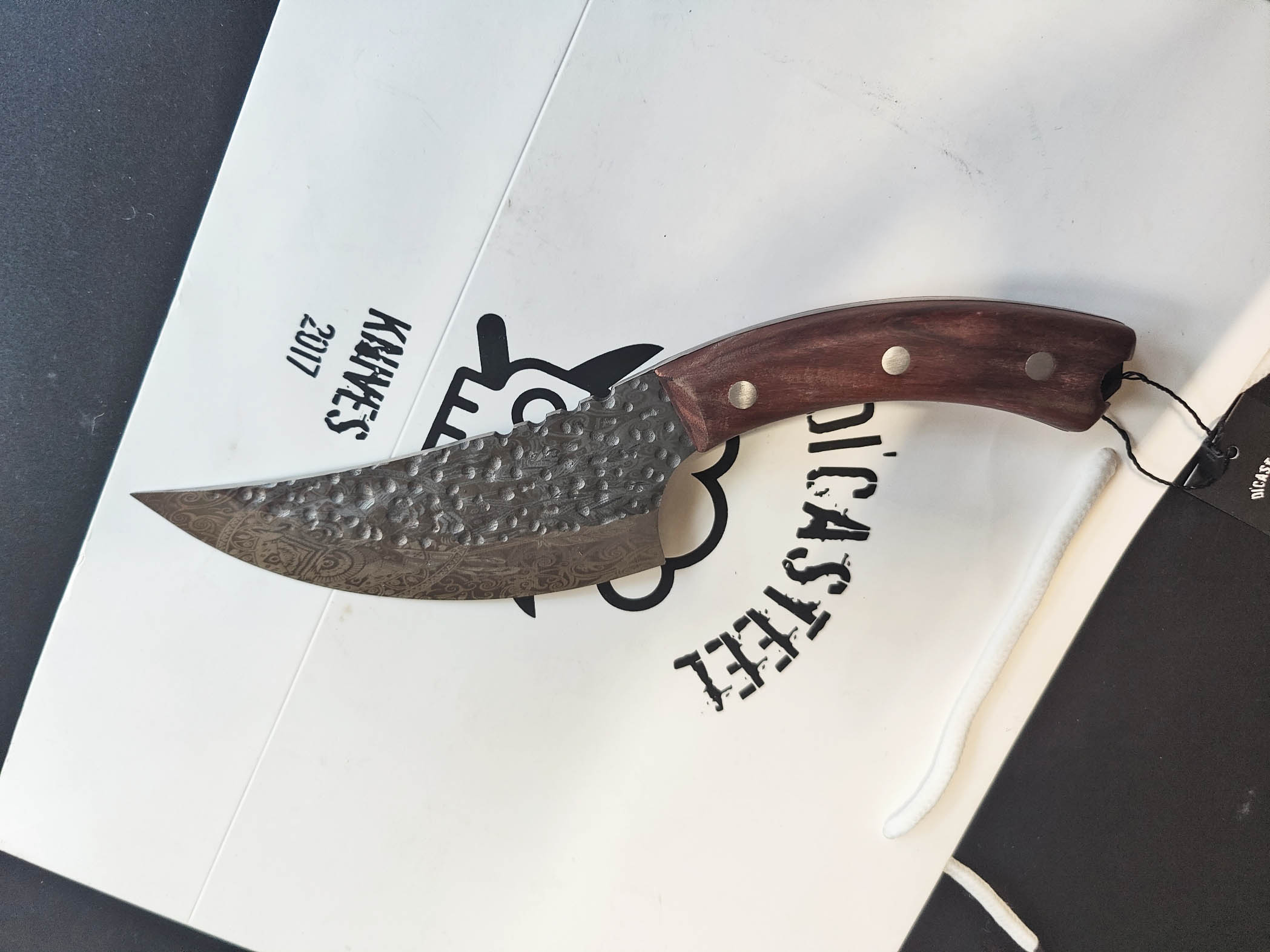 Mystic Curved Knife Owl Engraving | Di'Casteel
