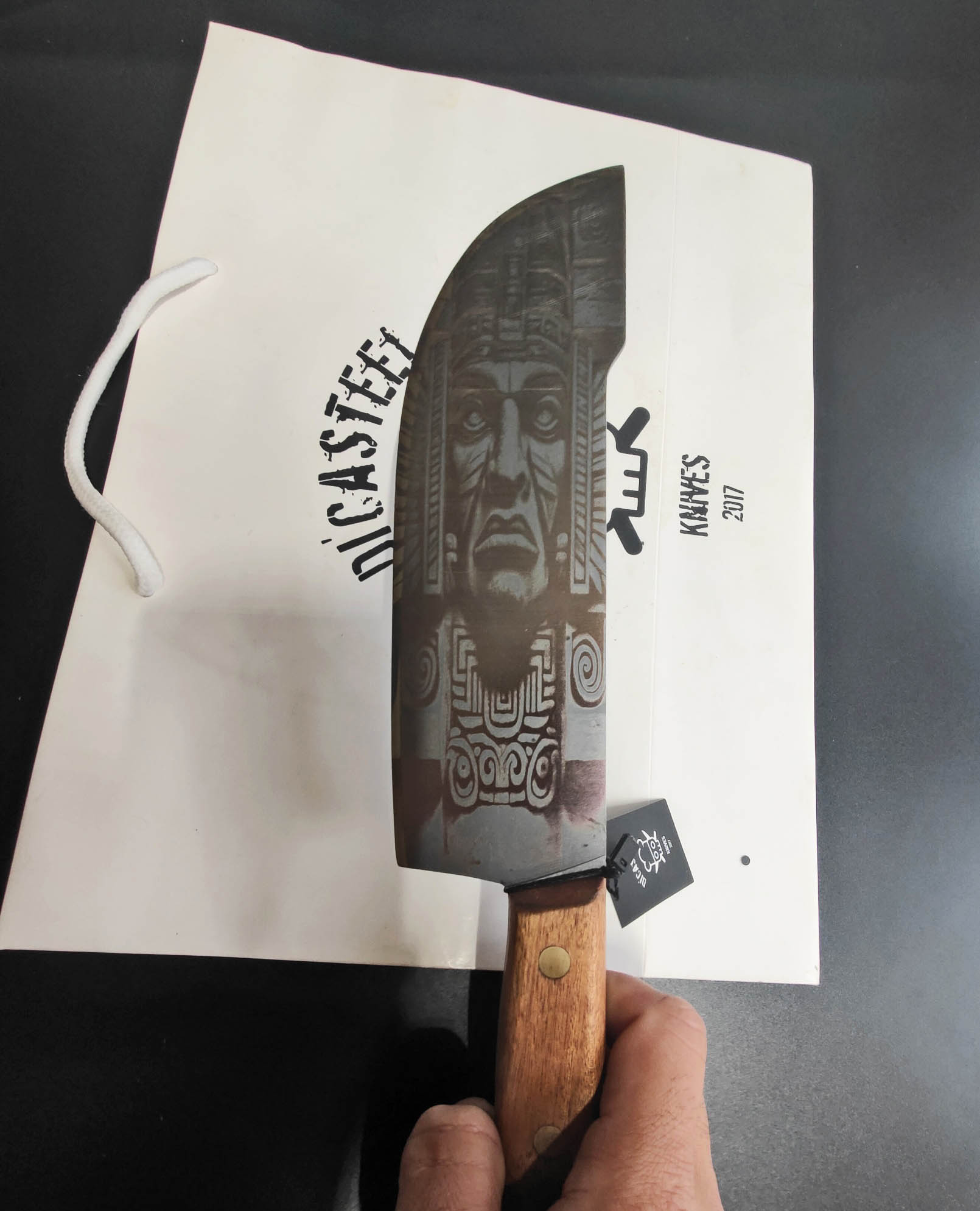 Butcher Knife Inca God Engraving | Di'Casteel