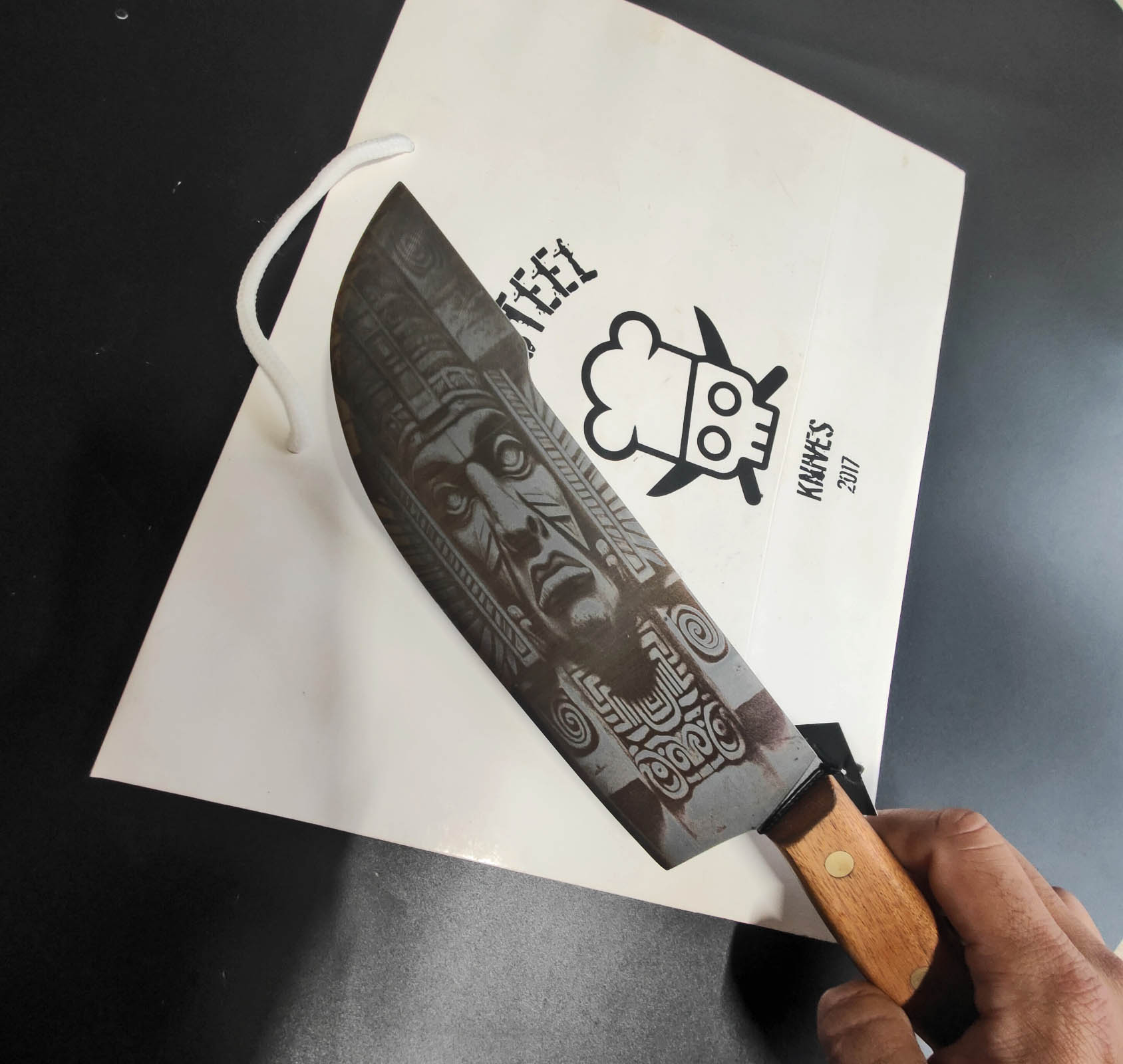 Butcher Knife Inca God Engraving | Di'Casteel