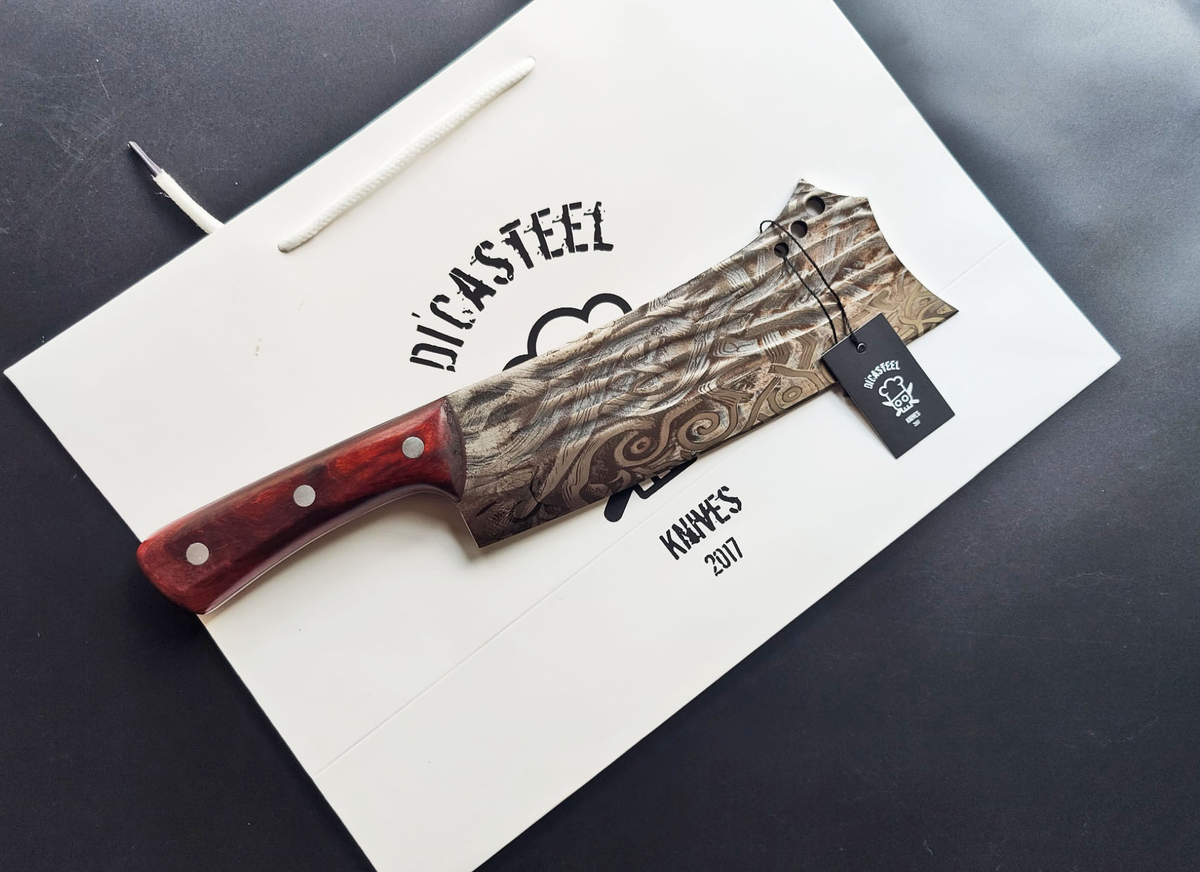 Butcher Knife with Celts Roots Engraving | Di'Casteel