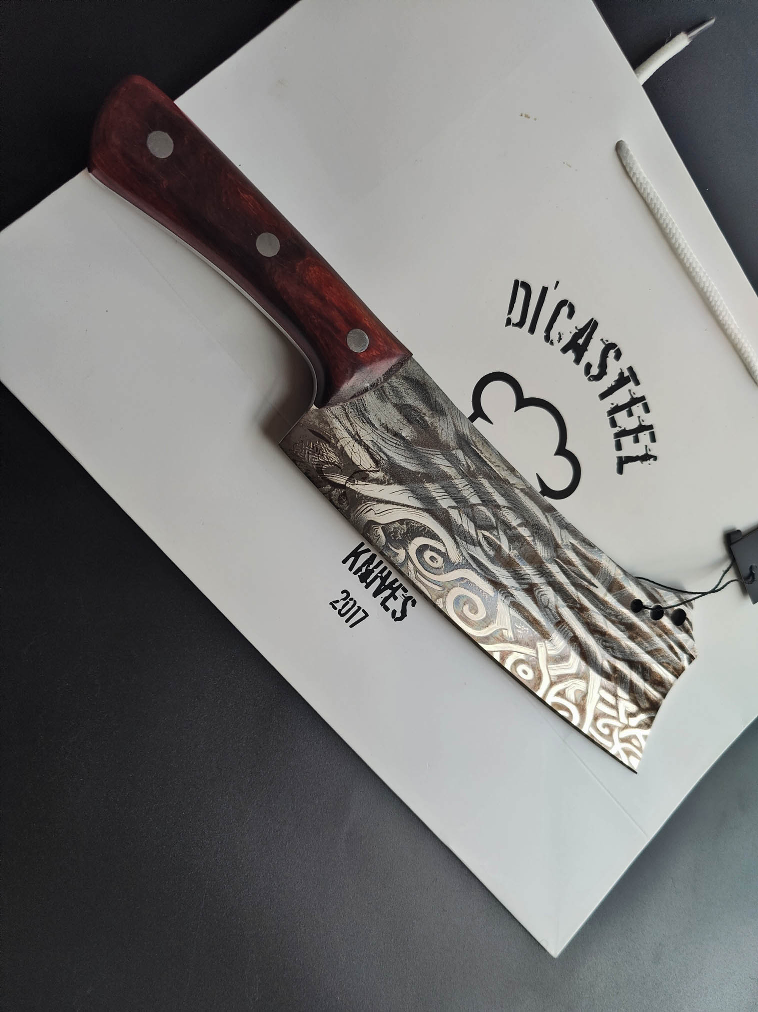 Butcher Knife with Celts Roots Engraving | Di'Casteel