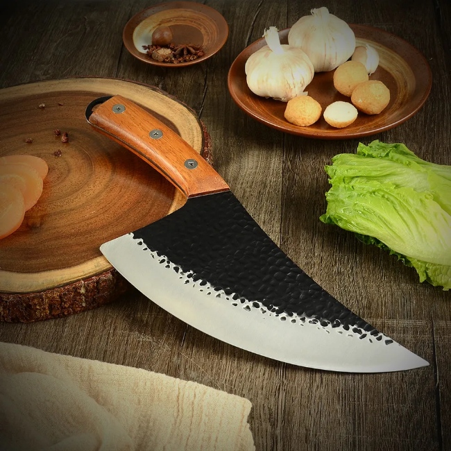Large Curved Chopping Knife DC-193 | Di'Casteel