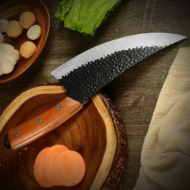 Large Curved Chopping Knife DC-193 | Di'Casteel