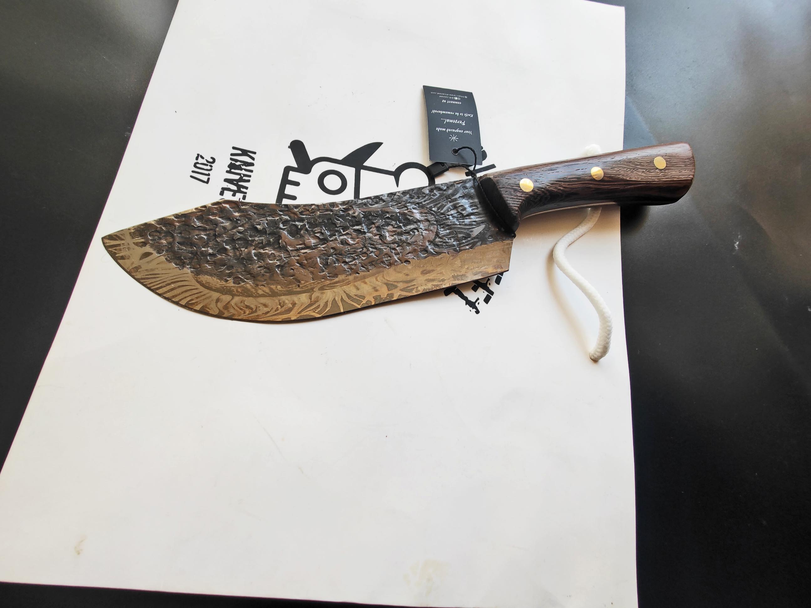 Mystic Butcher Knife Sun Tribal Engravings | Di'Casteel