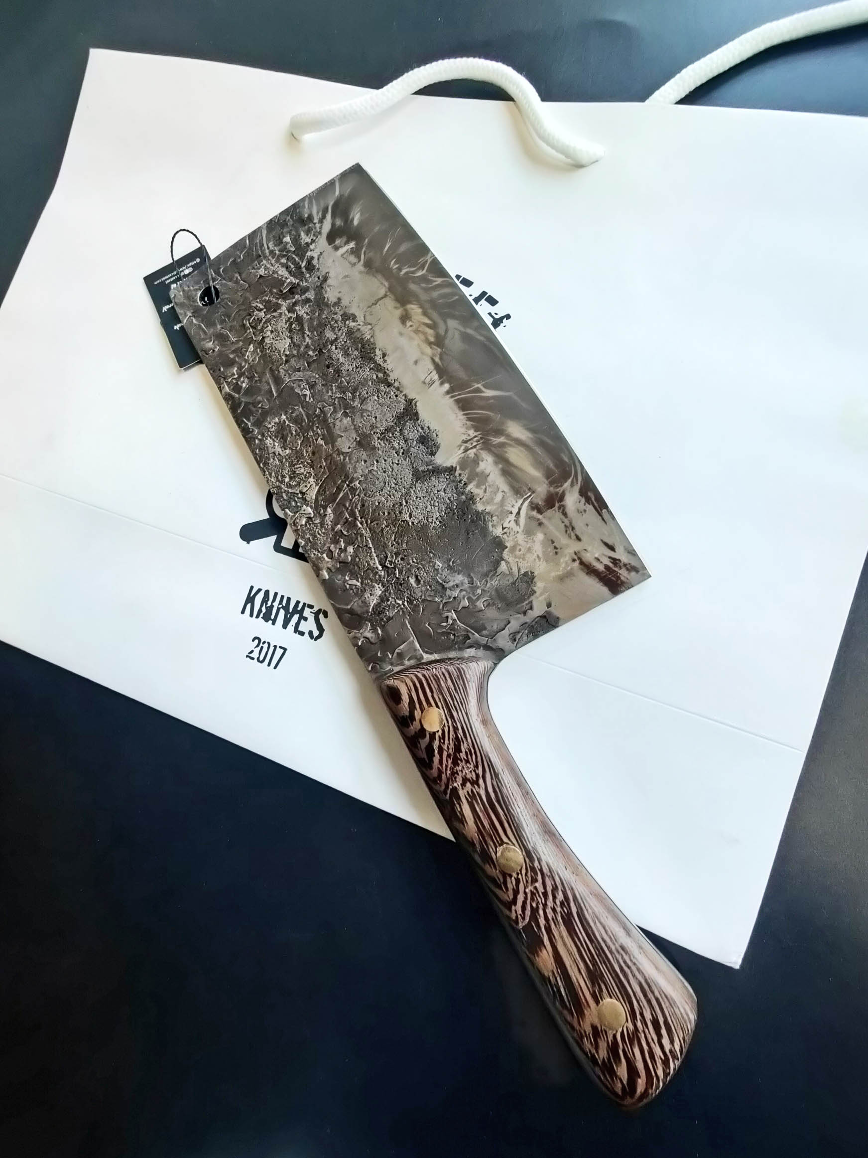 Traditional Chinese Cleaver knife Lion Engravings | Di'Casteel