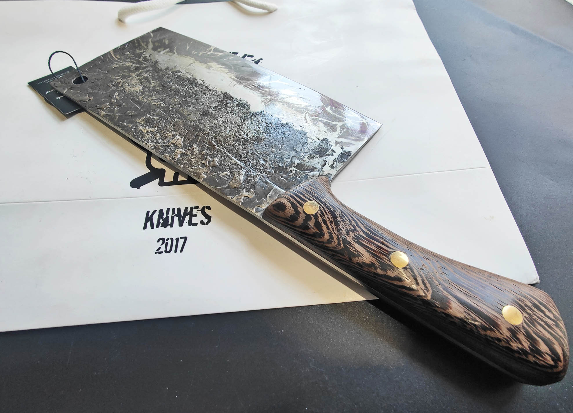 Traditional Chinese Cleaver knife Lion Engravings | Di'Casteel