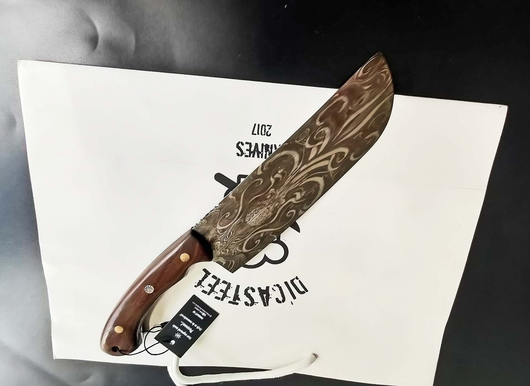 Forged Butcher Knife Octopus Engravings | Di'Casteel