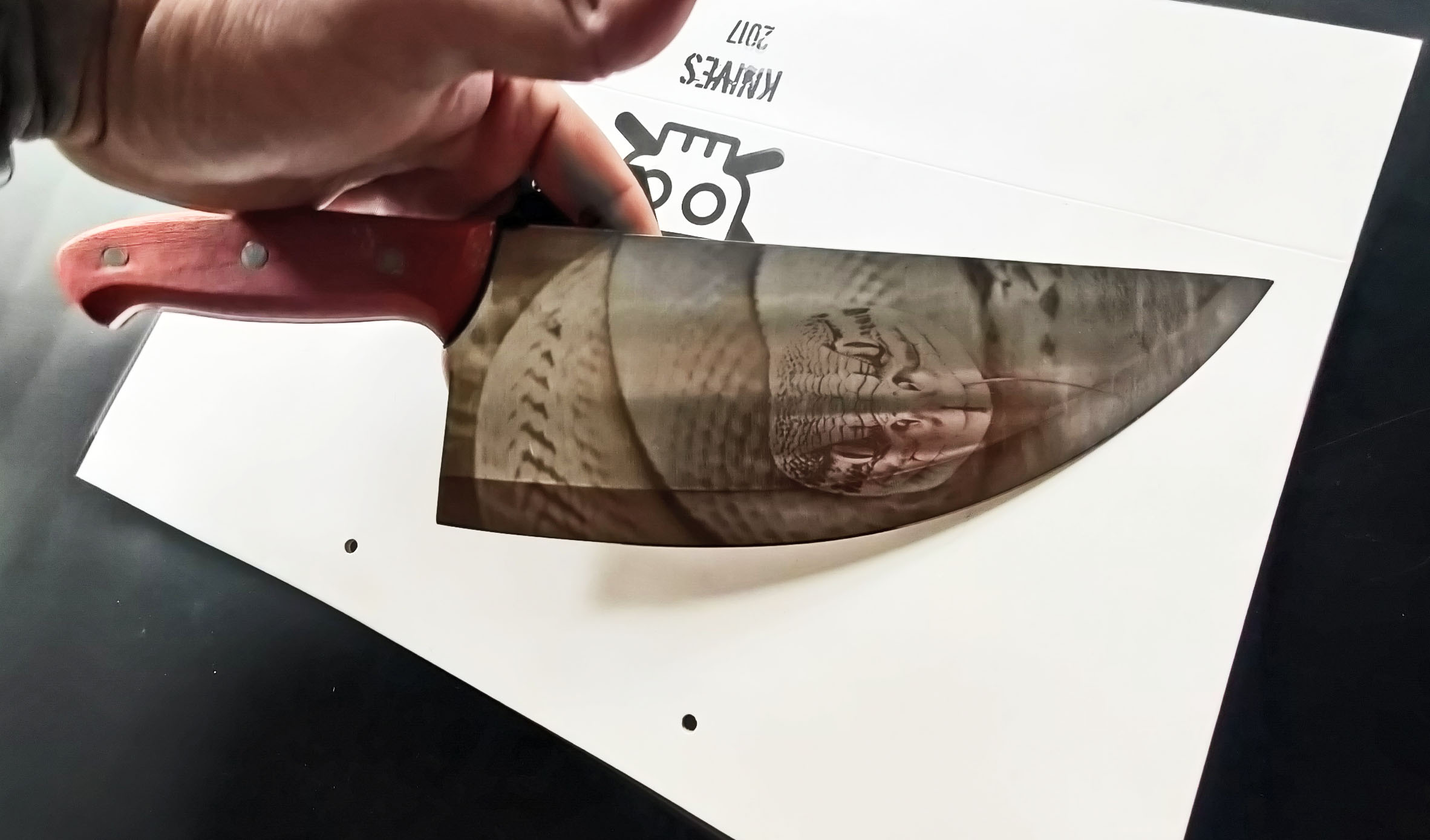 Unveiling Mystique Butcher Knife with Serpent Engraving | Di'Casteel