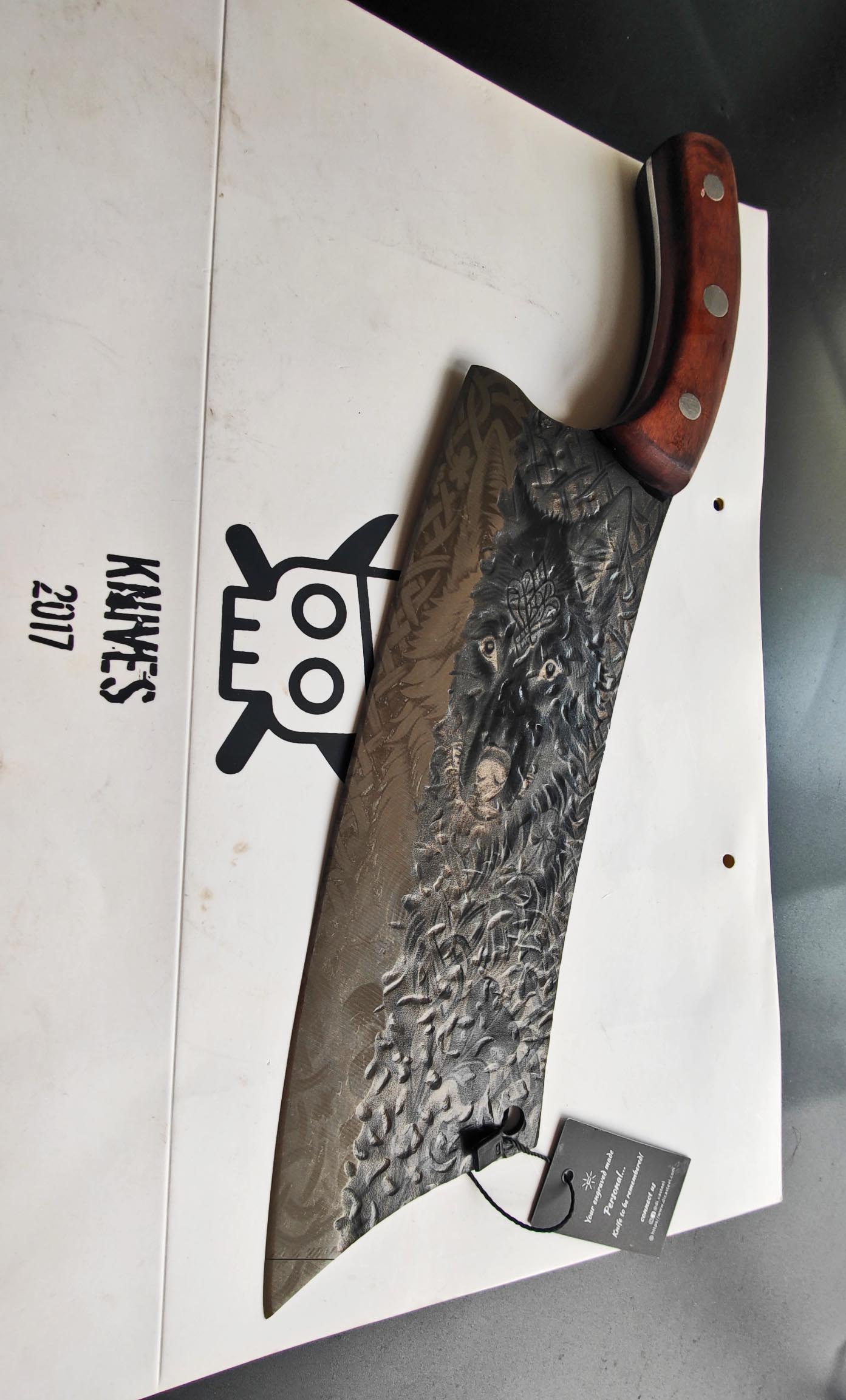 Wilderness in Your Kitchen with Long Cleaver Knife 10 Inch Wolf ...