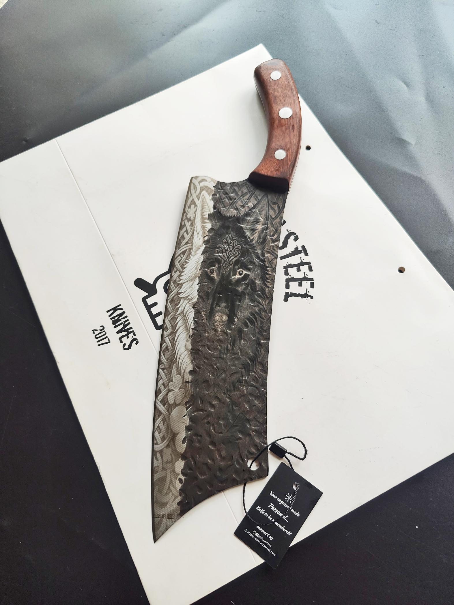 Wilderness in Your Kitchen with Long Cleaver Knife 10 Inch Wolf ...