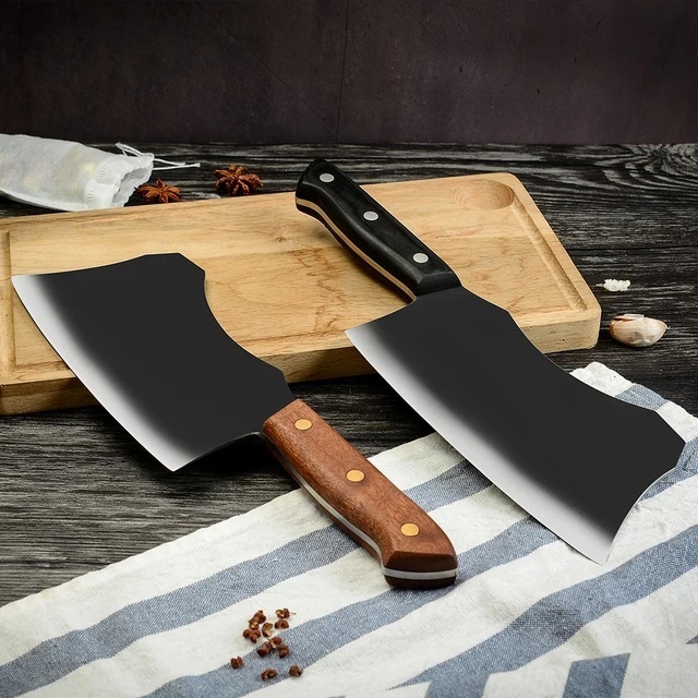 Chop Chinese Cleaver Knife Black Blade DC-207 | Di'Casteel