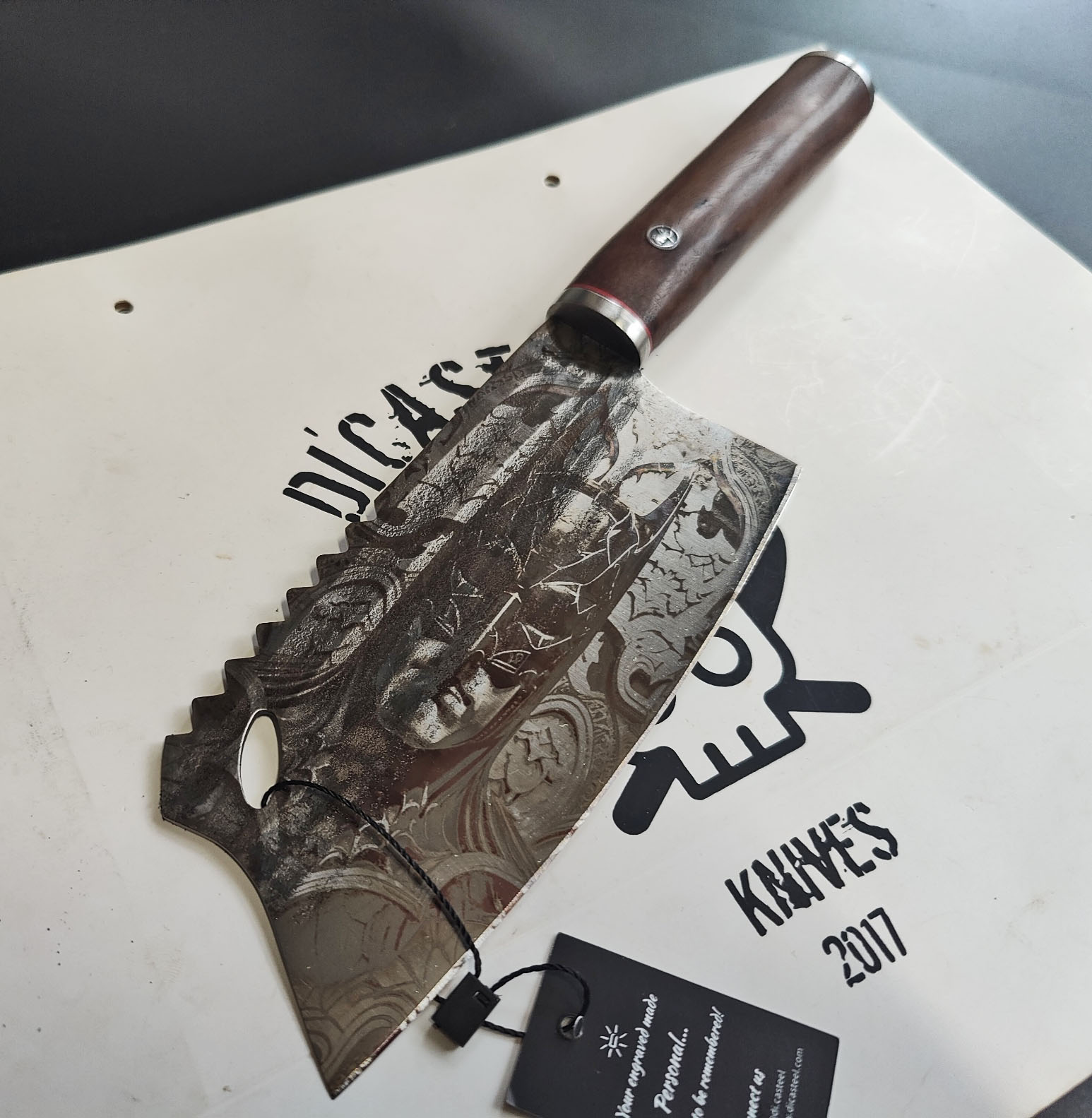 Become the Legend: Batman Engraved Cleaver Knife 6.5-Inch - Precision ...