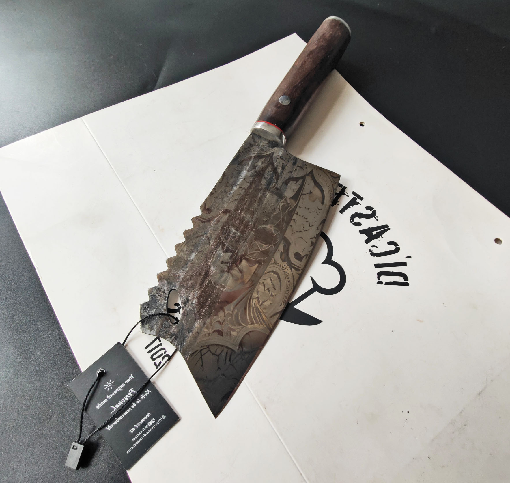 Become the Legend: Batman Engraved Cleaver Knife 6.5-Inch - Precision ...