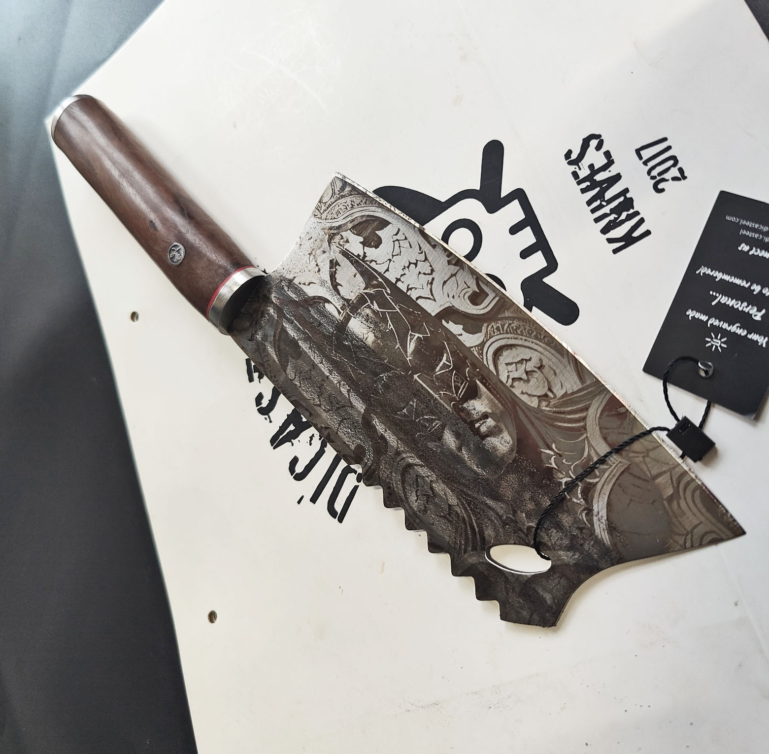 Become the Legend: Batman Engraved Cleaver Knife 6.5-Inch - Precision ...