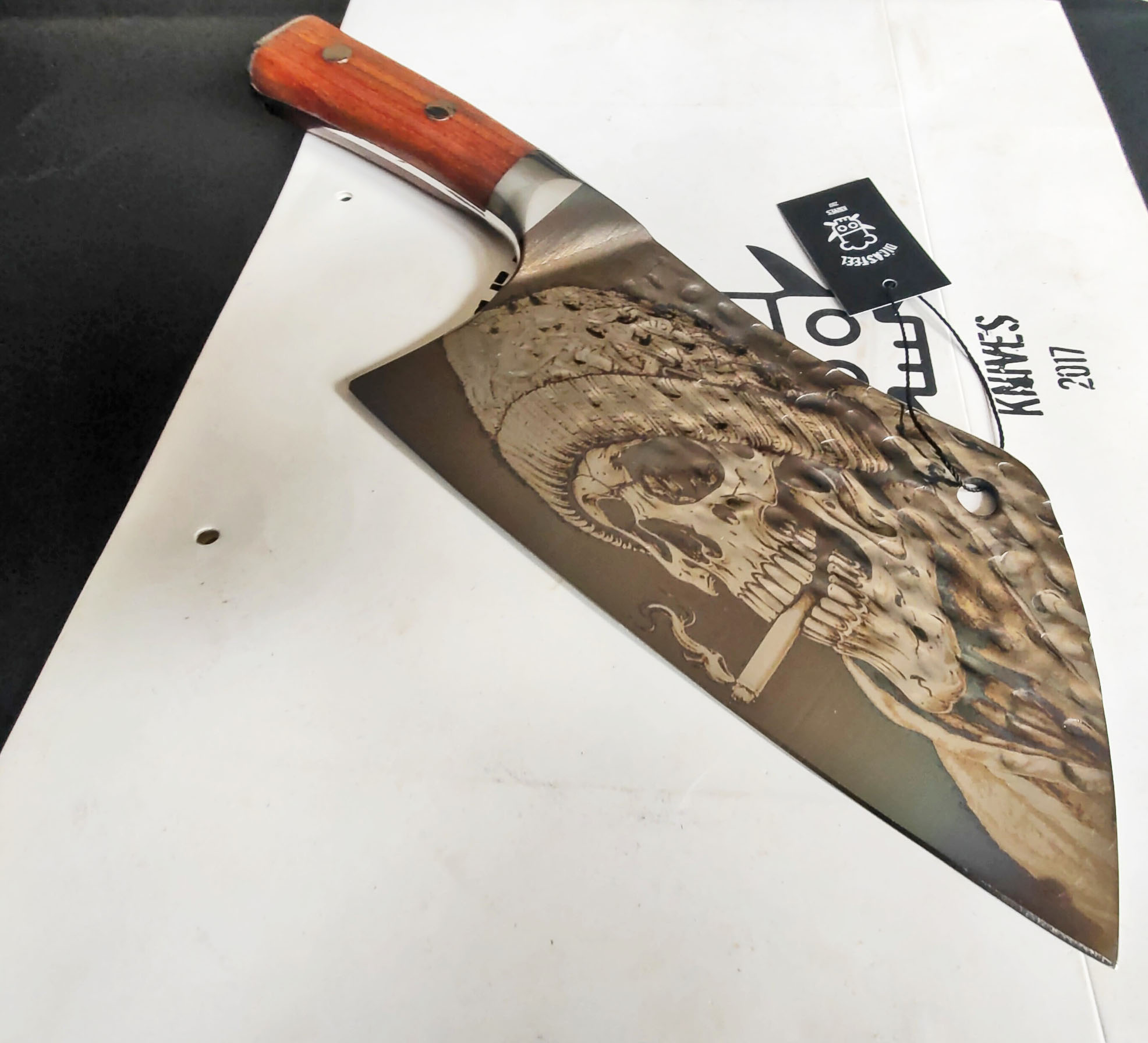 Carve Your Path: Craft Cleaver Knife with Skull Engraving - Strength ...
