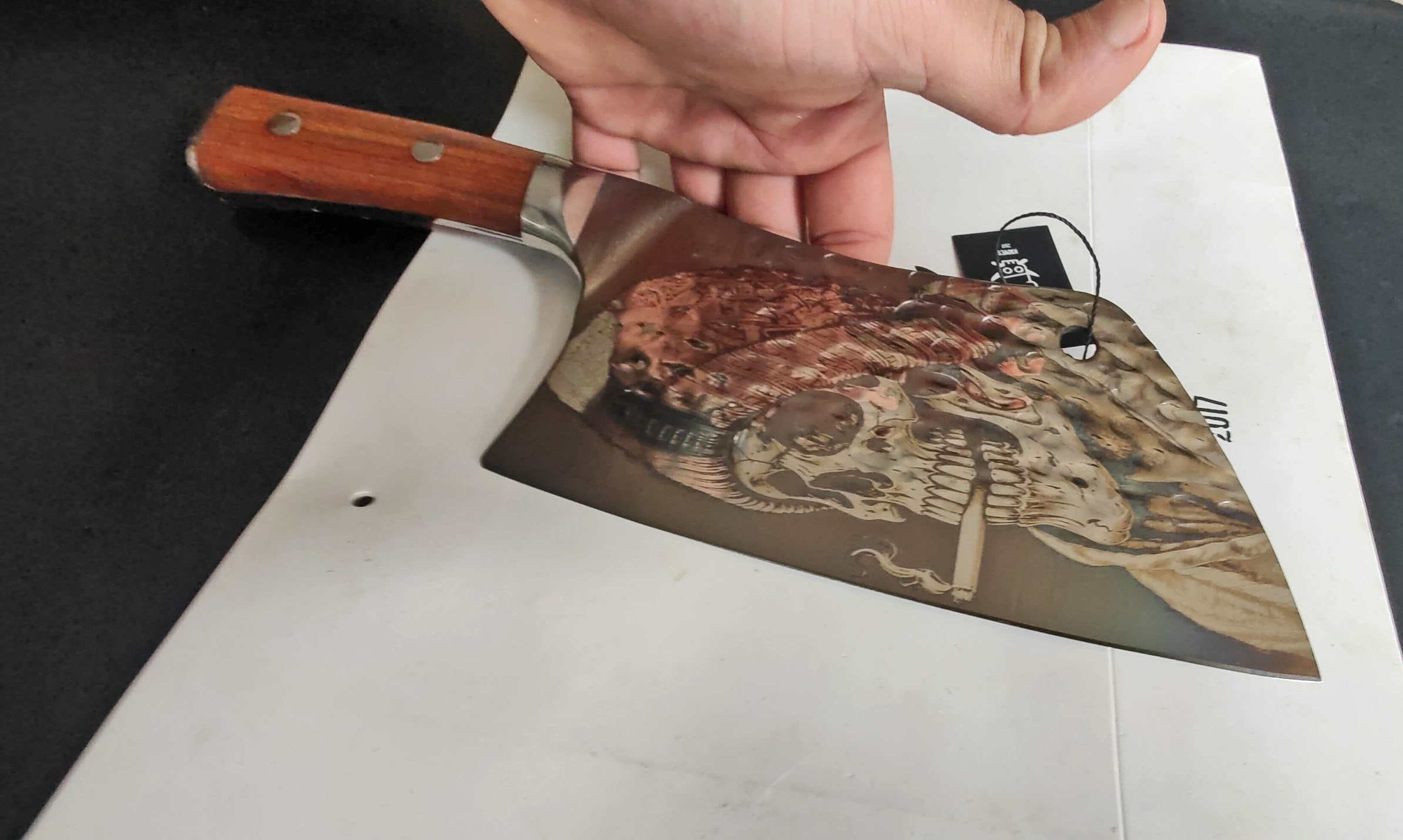 Carve Your Path: Craft Cleaver Knife with Skull Engraving - Strength ...