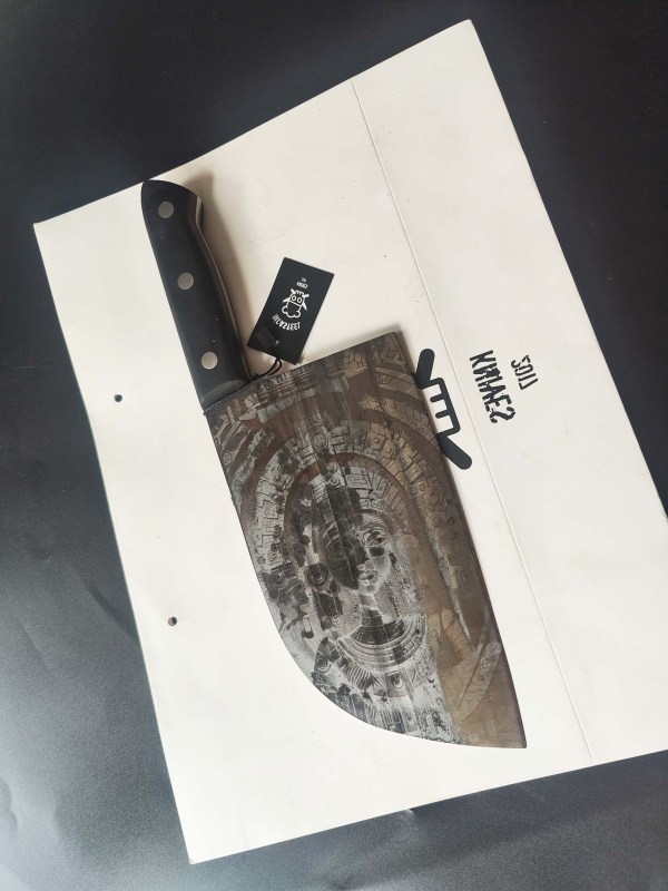 Rustic Cleaver Knife 8 inch with Aztec Engraving - Where Tradition ...